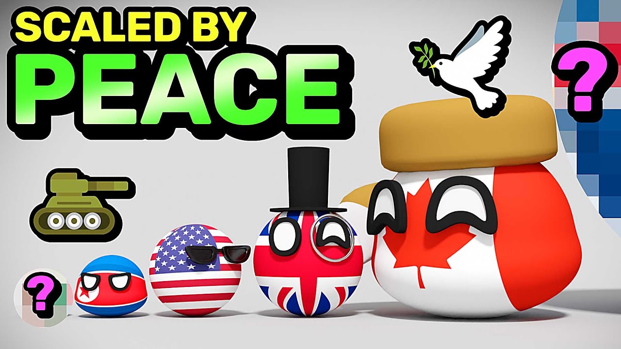 COUNTRIES SCALED BY PEACEFULNESS | Countryballs Animation - YouTube