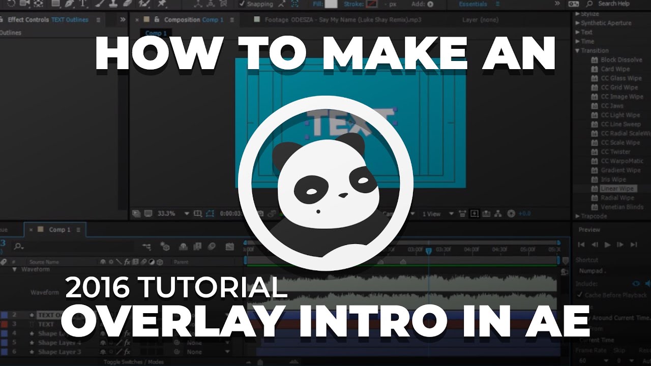 How To Make an Overlay Intro in After Effects Tutorial (2015 Tutorial ...