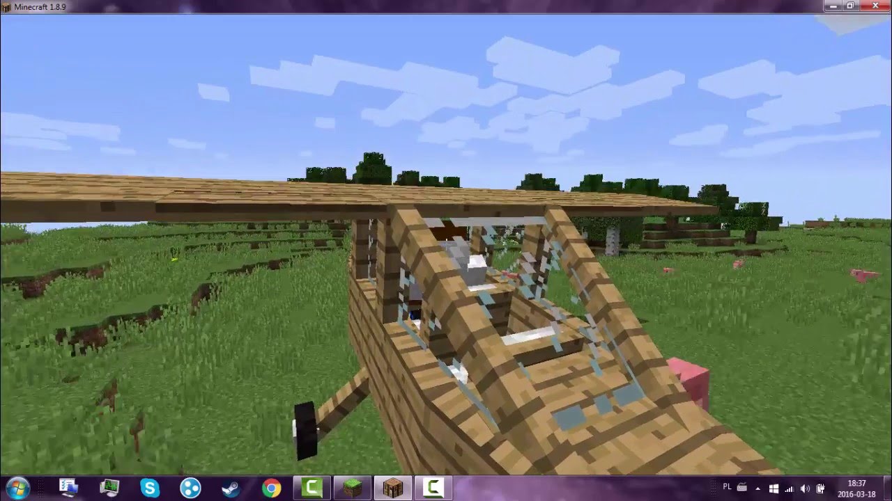 Minecraft Mods/ SAMOLOTY W MINECRAFT / Flight Simulator - YouTube