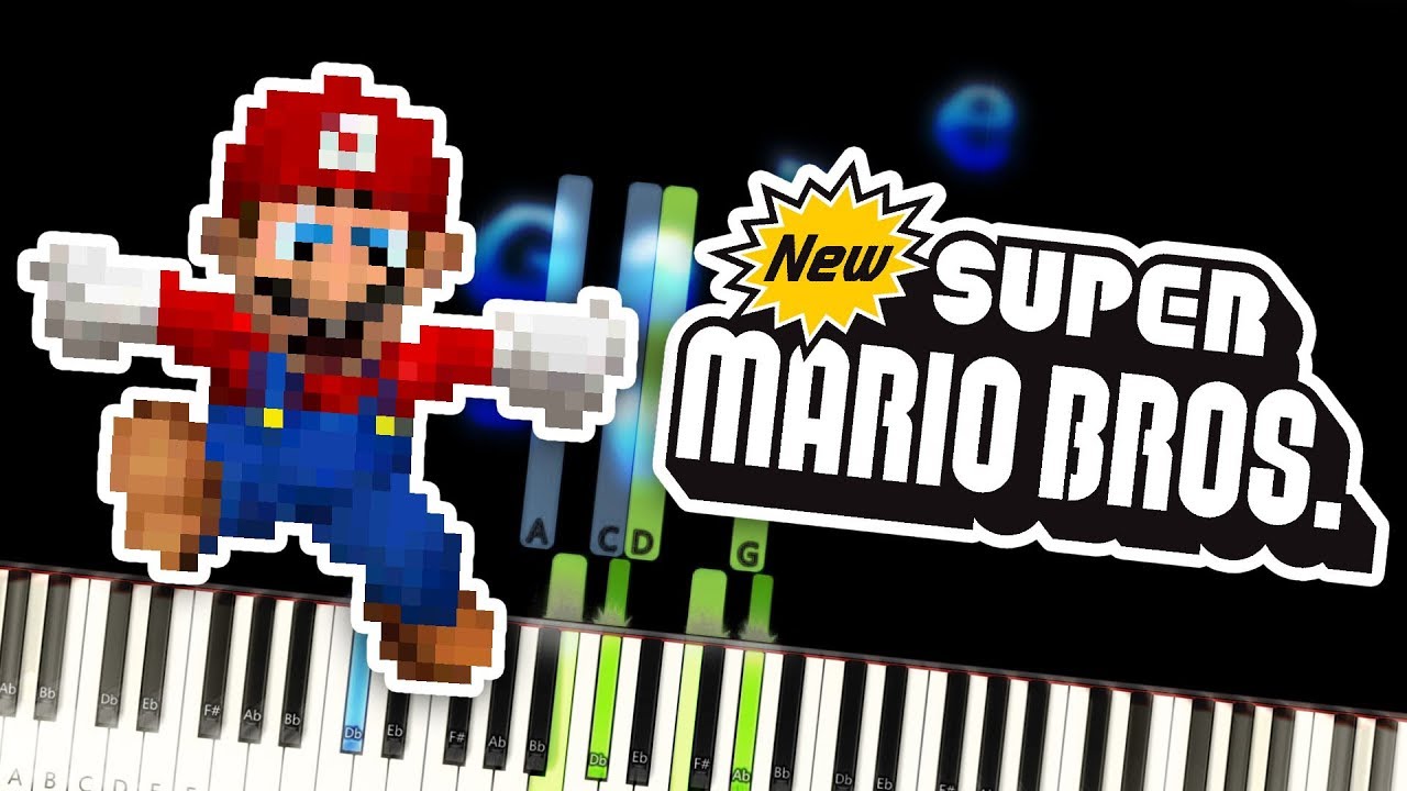 New Super Mario Bros. - Game Over Theme Piano Tutorial Synthesia - YouTube