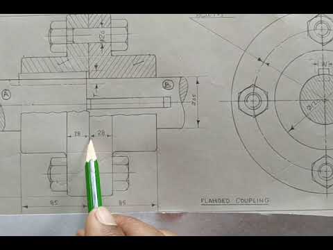 Week No.40- Cross Section View of Flange Coupling - YouTube