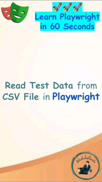 Playwright With TypeScript| Read Test data from CSV file | Parameterize ...