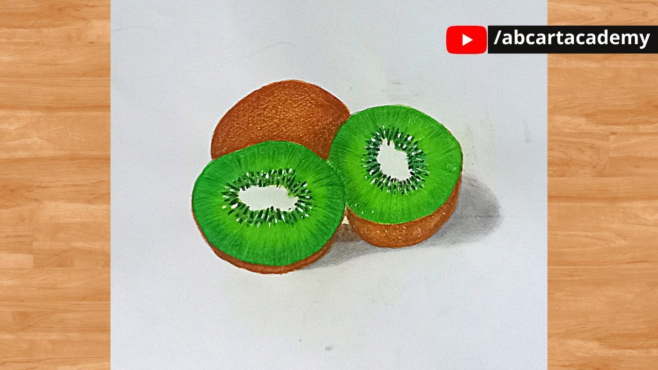 Realistic Drawing: How to Draw a Realistic Kiwi Fruit? ABC Art Academy ...