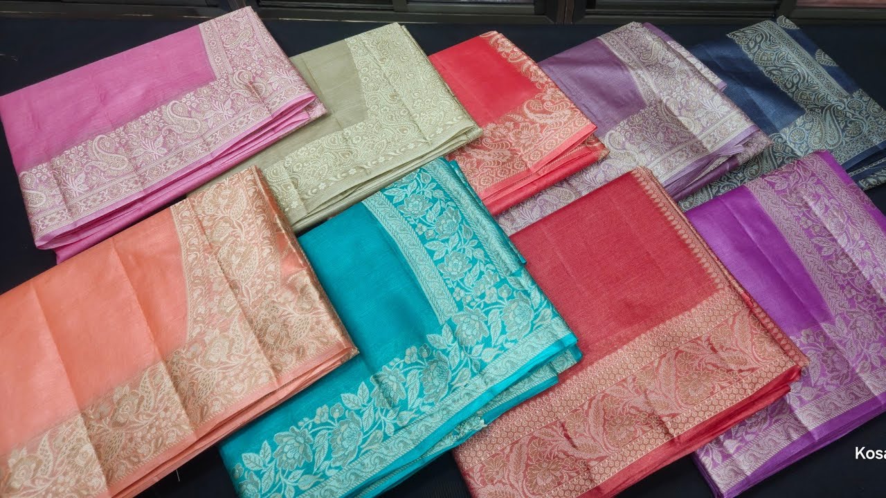 Chhattisgarh Hot Selling Kosa Silk Plain body border Saree | Tussar ...