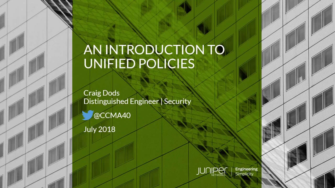 An Introduction to Unified Policies for SRX-Series - YouTube