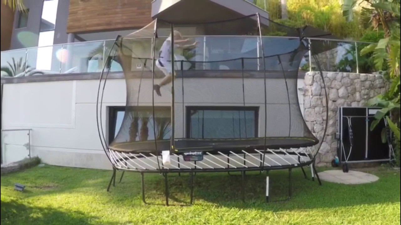 First double front flip on tramp - YouTube