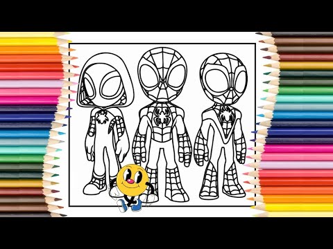 SPIDY AND HIS AMAZING FRIENDS | Small Coloring Book - YouTube