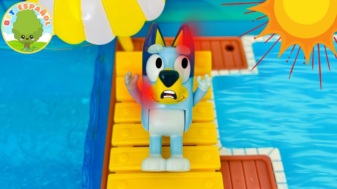 BLUEY Se Quema Con El Sol - Seguridad en verano para niños - YouTube