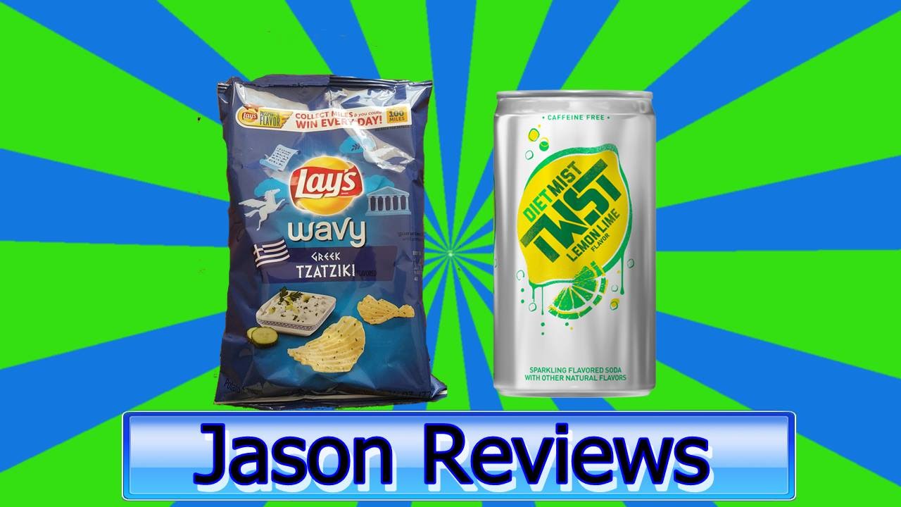 Lay's wavy tzatziki potato chips & diet mist twist lemon lime soda ...