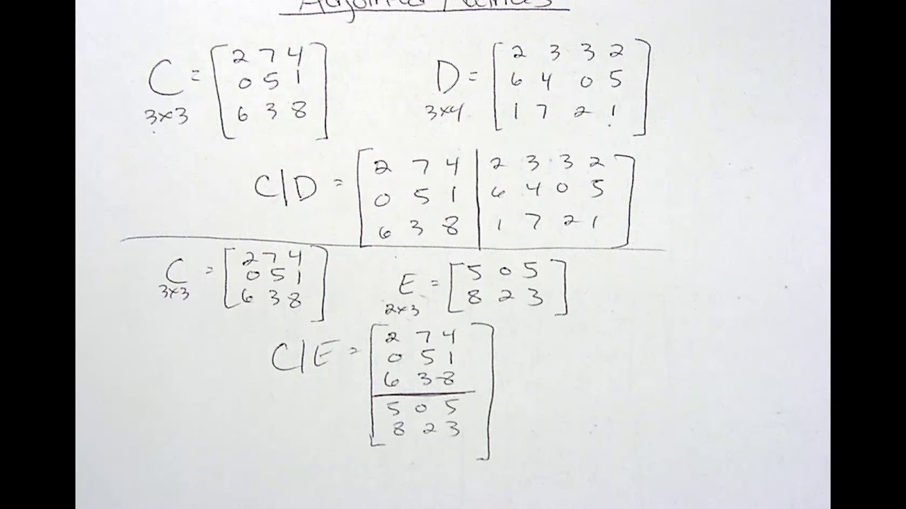 3 21 Adjoined Matrices - YouTube