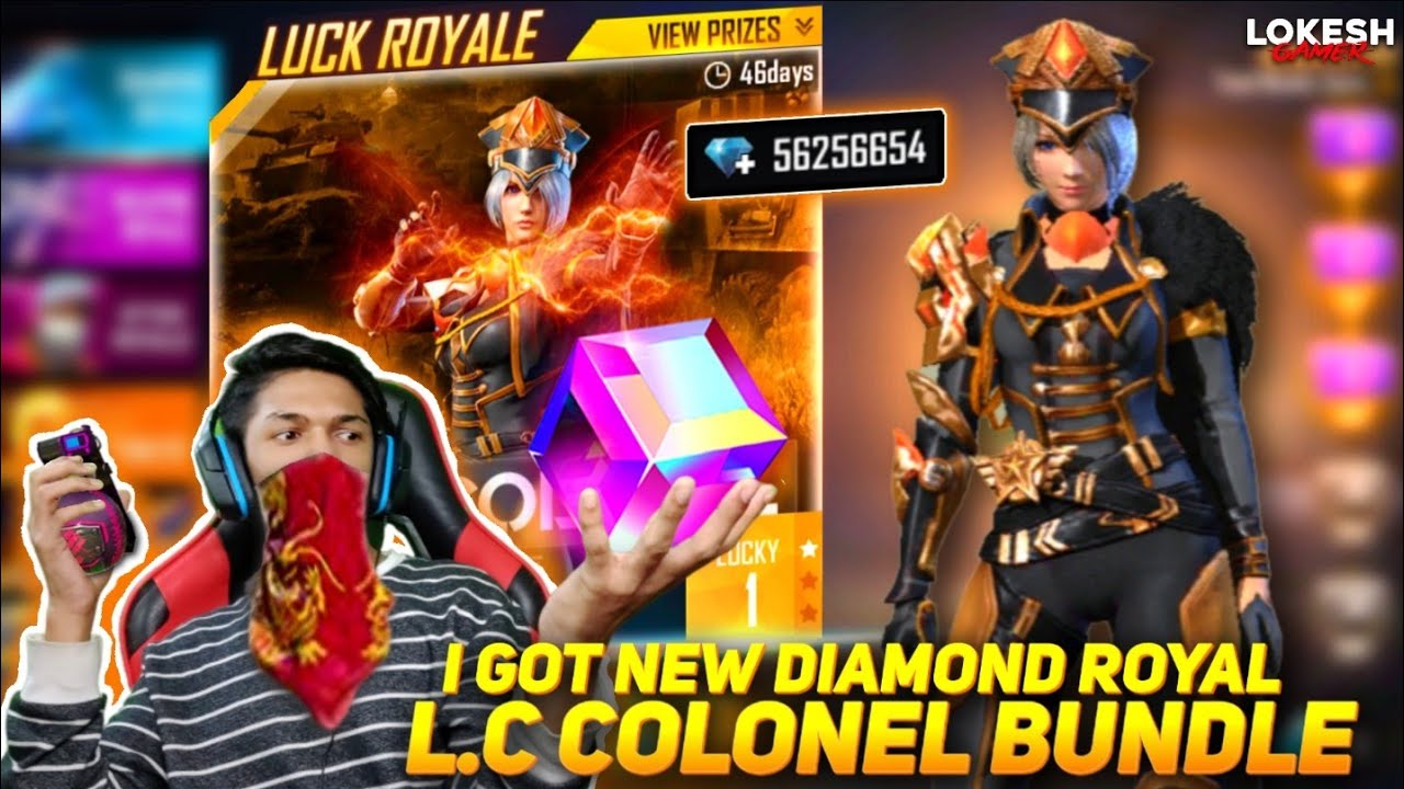 New Diamond Royale I Got L.C Colonel Bundle And Magic Cube At Garena ...