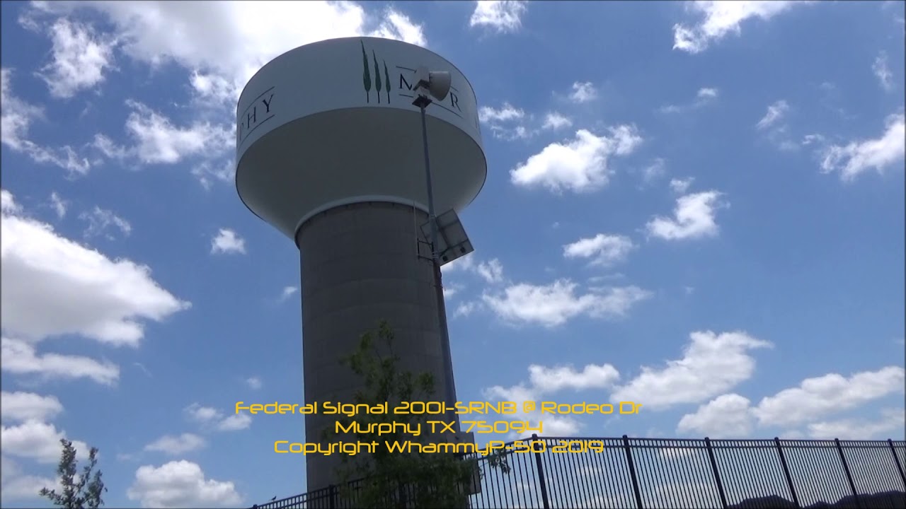 Federal Signal 2001-SRNB Quiet Test - Tornado Siren -Murphy, TX @ Rodeo ...