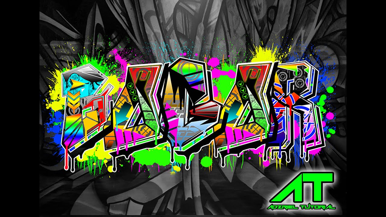 TUTORIAL TEXT DESIGN PHOTOSHOP GRAFITI - YouTube