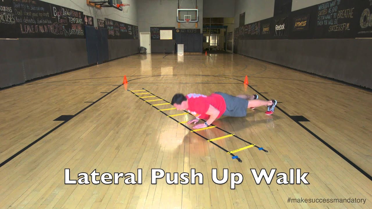 Lateral Push Up Walk - Speed Ladder - YouTube