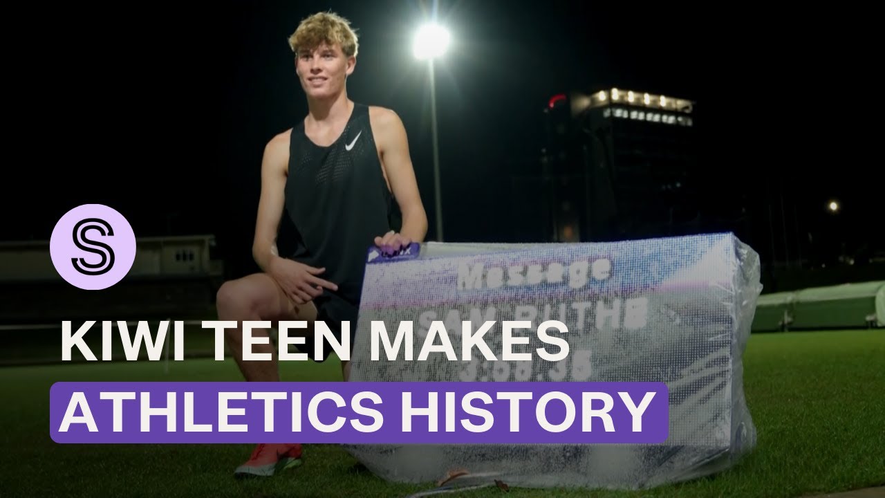 15yo Kiwi Sam Ruthe becomes youngest person to run a sub-four-minute ...