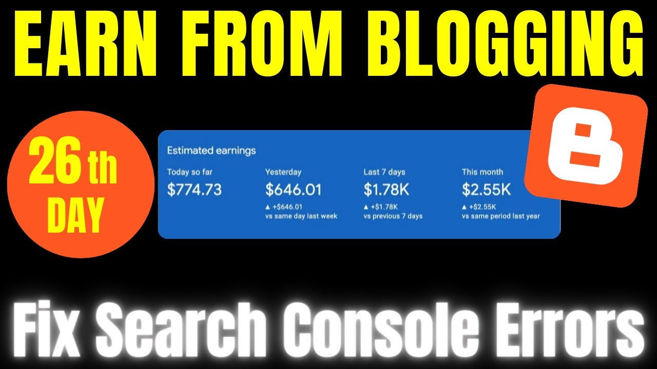 #26 Blogger Sitemap Update & Fix Google Search Console Errors | 30 Day ...