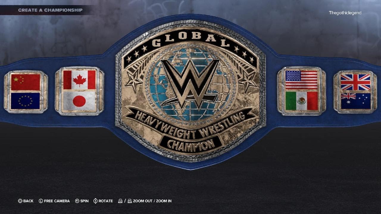 WWE 2K24: Custom Titles - WWE Global Wrestling Championship - YouTube