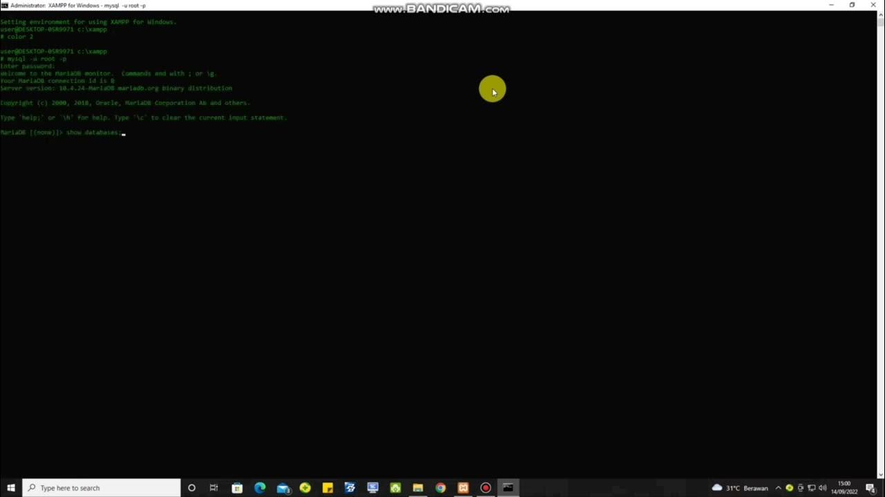 cara menambahkan data pada mysql menggunakan shell - YouTube