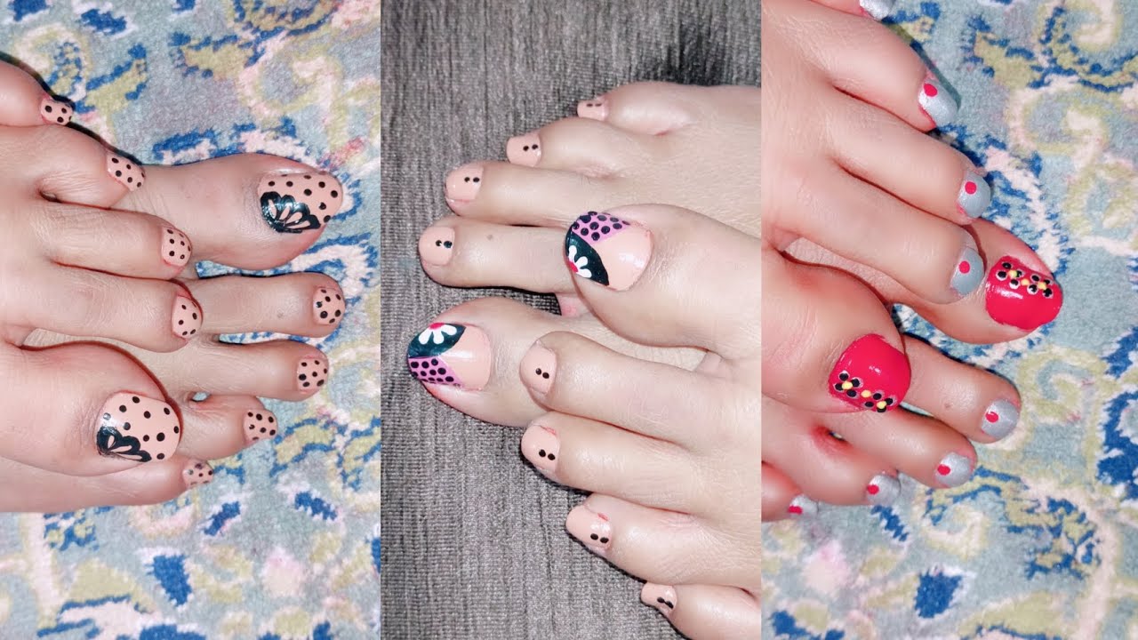 🌿toe nail extensions at home #toe nail design #style your nails #glam ...