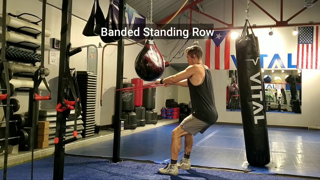 Banded Standing Row - YouTube