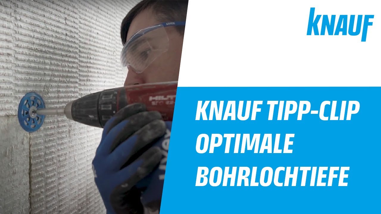 Knauf Tipp-Clip – Richtig Dübeln: Optimale Bohrlochtiefe - YouTube