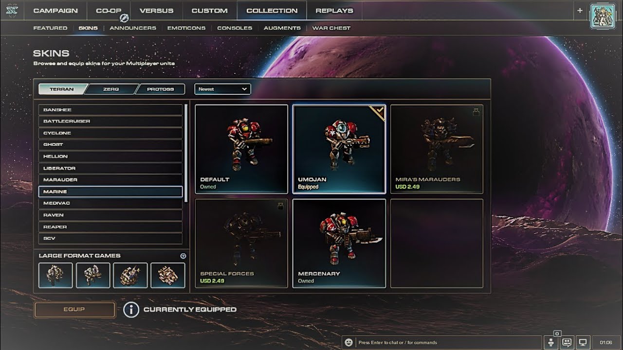 Starcraft 2 war chest 3 umojan terran - YouTube