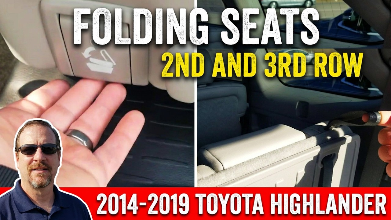 Highlander folding 3rd row and middle row seats - YouTube