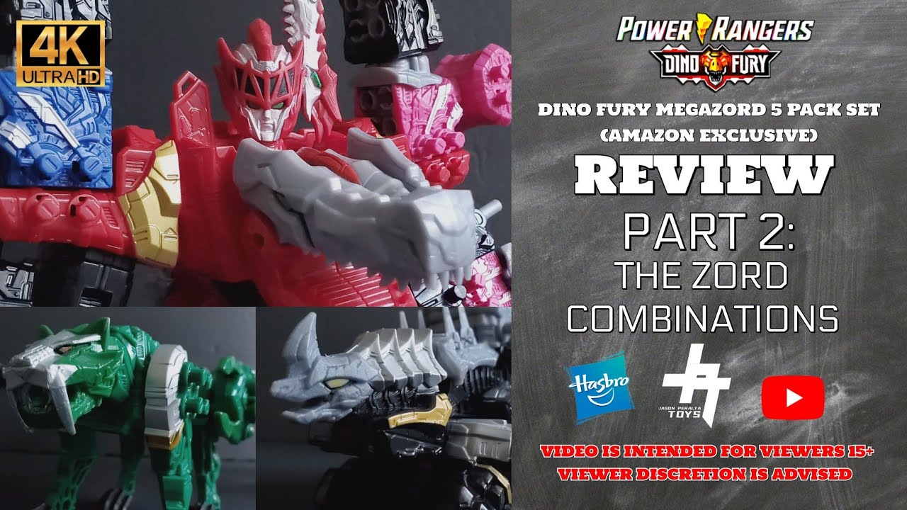 JPT TOY REVIEW #151.5: HASBRO POWER RANGERS DINO FURY MEGAZORD 5 PACK ...