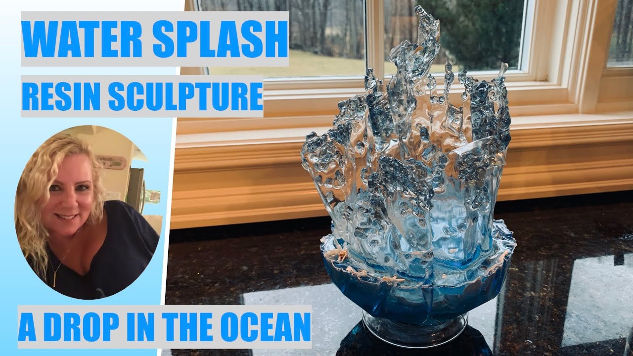 (104) OCEAN WATER SPLASH RESIN SCULPTURE - YouTube