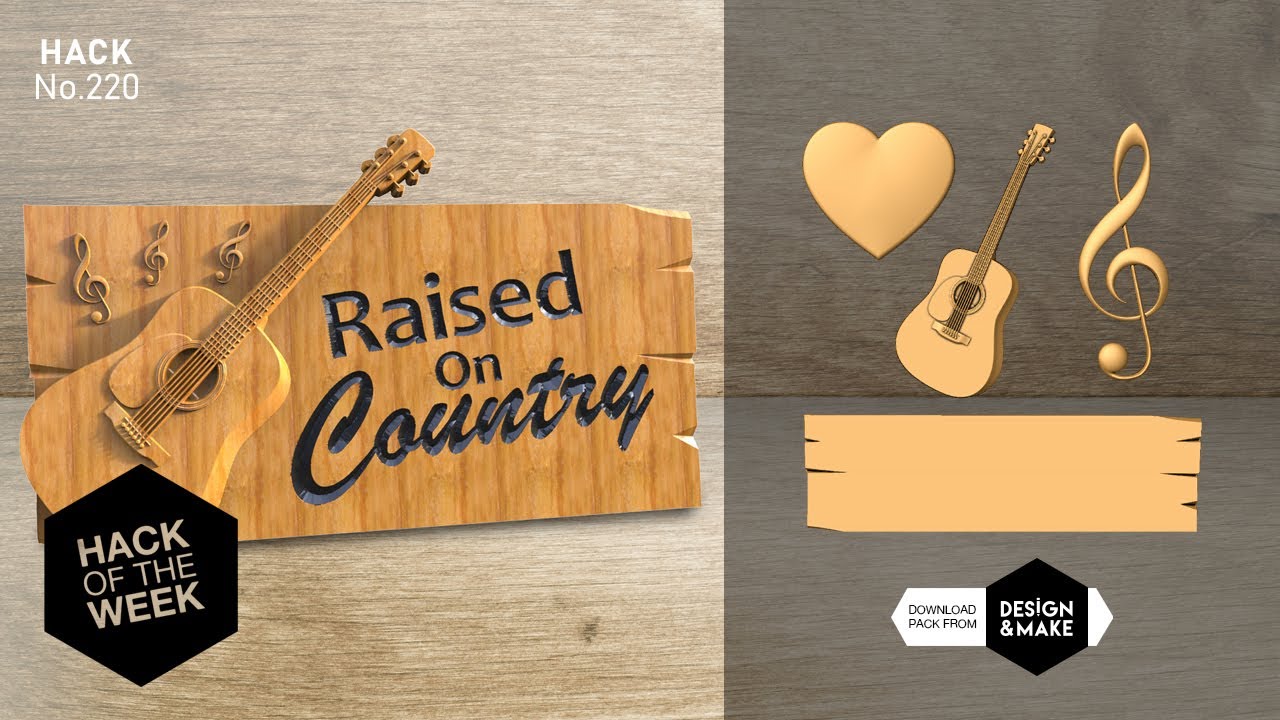 Make "Country Music" Themed Sign | Quick And Easy CNC Project | Hack of ...