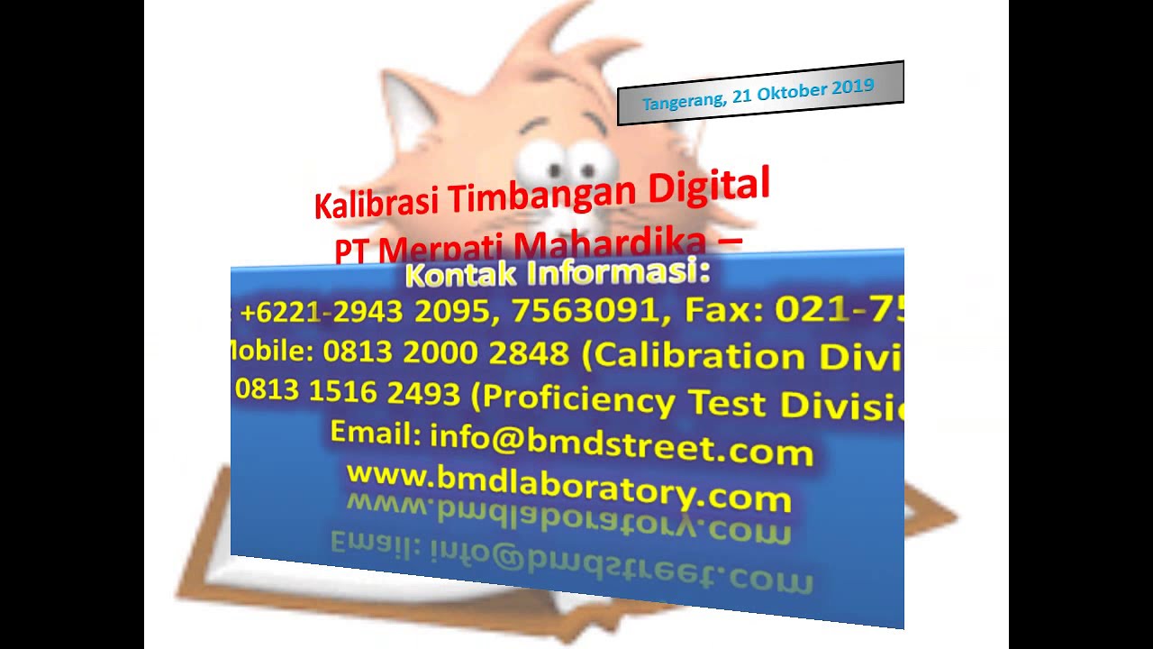 Kalibrasi Timbangan Digital PT Merpati Mahardika - BMD Laboratory - YouTube