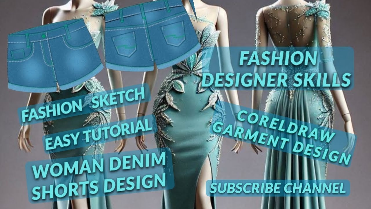 Woman Denim Short Fashionsketch Fashionillustration Fashion Designer ...