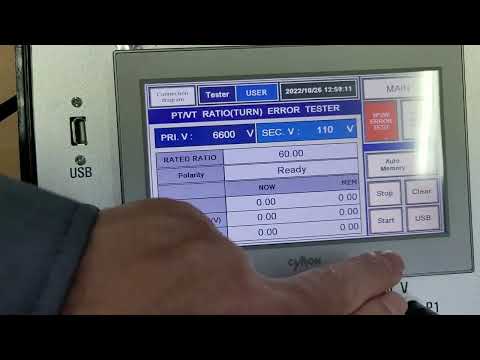 단상 VT, PT 시험기 (UM-PT221) - PT 6600 110V 1P2W시험 - YouTube