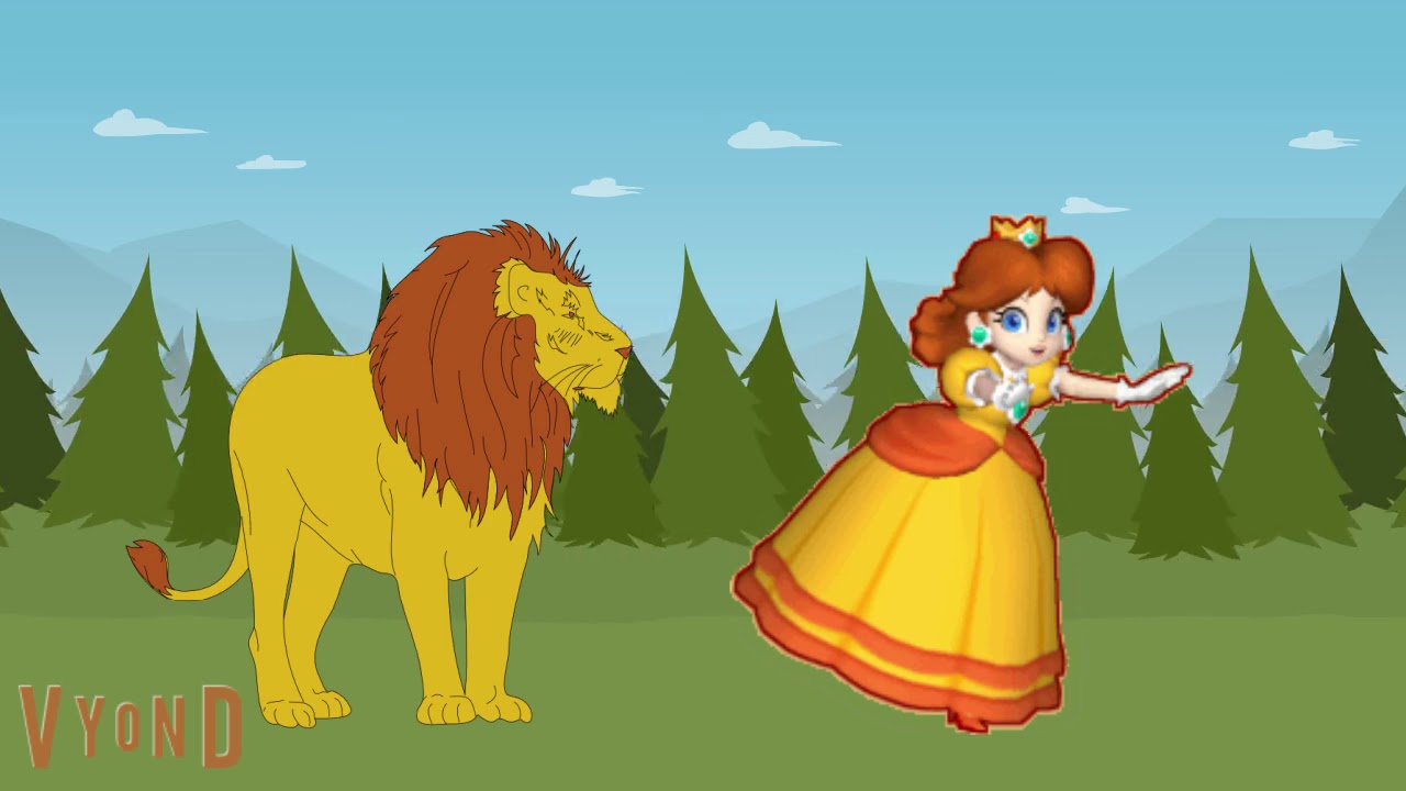 Princess daisy gets chased lion - YouTube