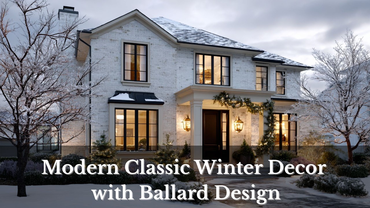 Modern Classic Winter Decor with Ballard Design - YouTube