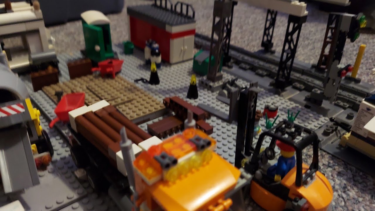 LEGO Module V1: Railway Admin Office/Construction Site Diorama - YouTube
