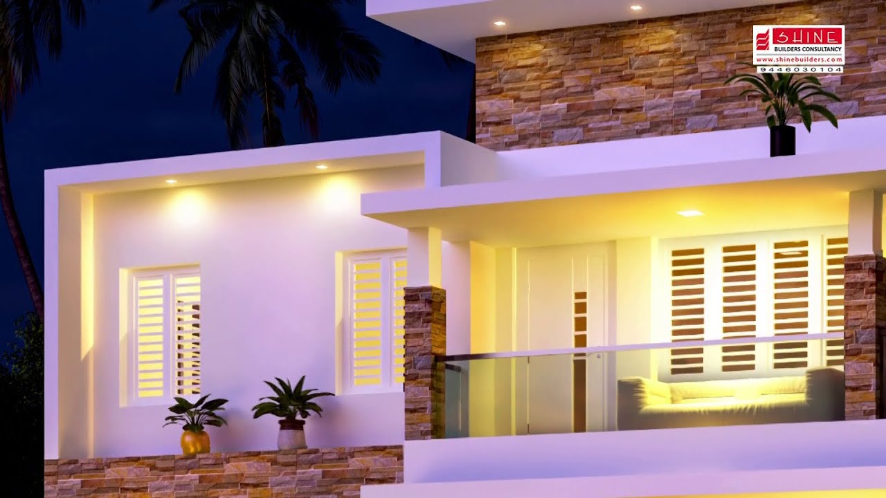 Modern Trendy House For Mani Designed by Shine Builders Consultancy ...