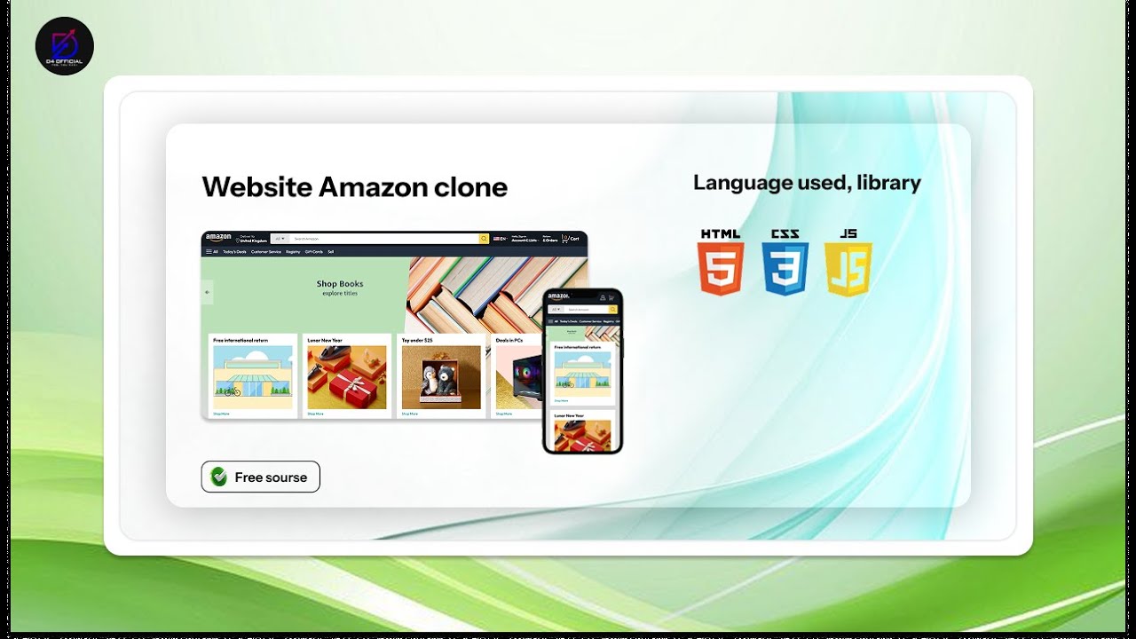 Demo website amazon sử dụng html + css + javascript - YouTube