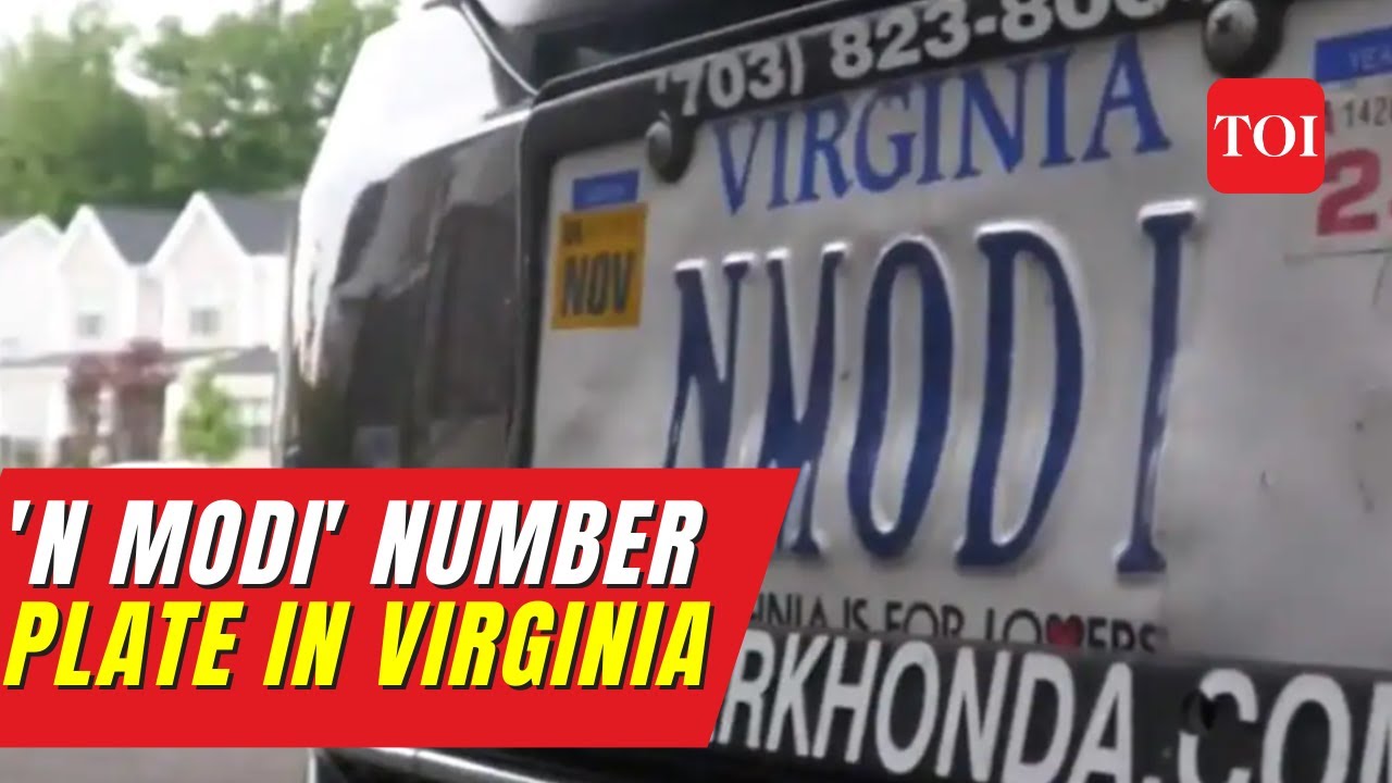 'N Modi' Number Plate in Virginia : Indian Expat Shows Support for PM ...