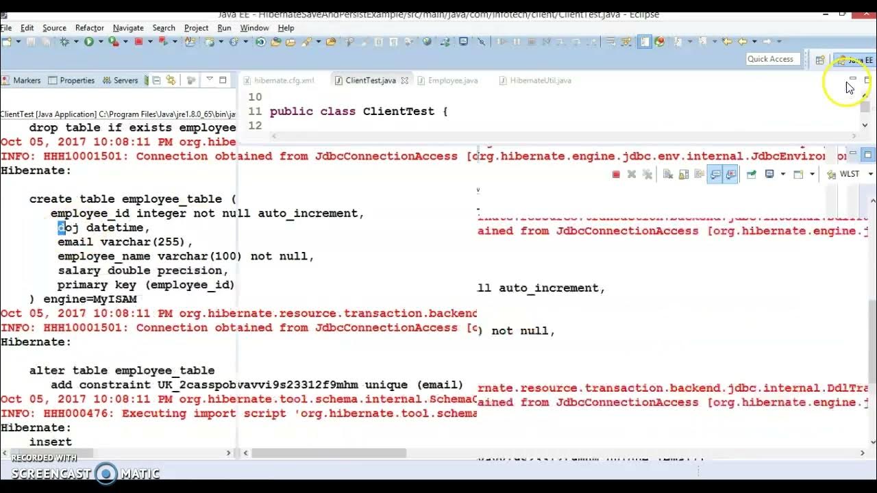 08 8 Hibernate 5 Save And Persist An Entity Example Youtube