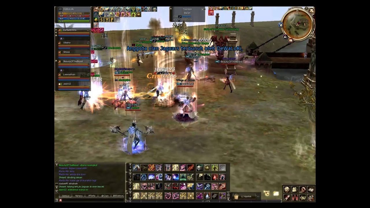 Lineage 2 DeWaLoKi Yull Archer & Feoh Wizard 99 Pov - YouTube