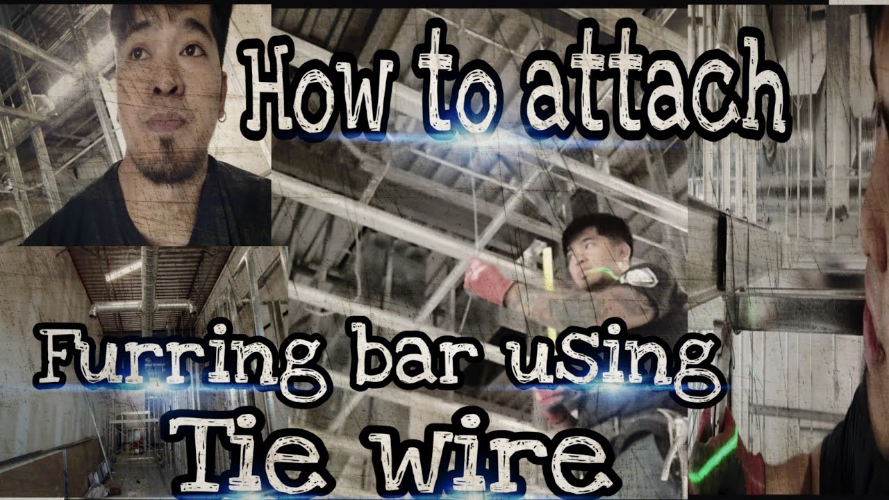 how to attach furring bar using tie wire #installation - YouTube