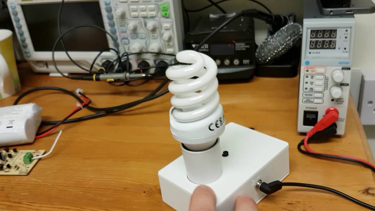 CFL lamp from a 3.7V lithium battery - YouTube