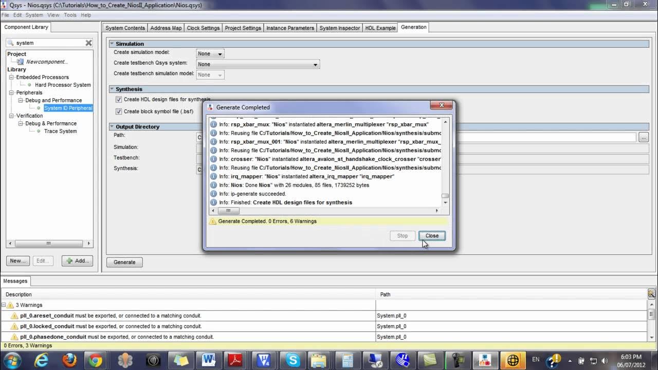 How to Run Nios II Application Using Quartus II and Qsys - YouTube