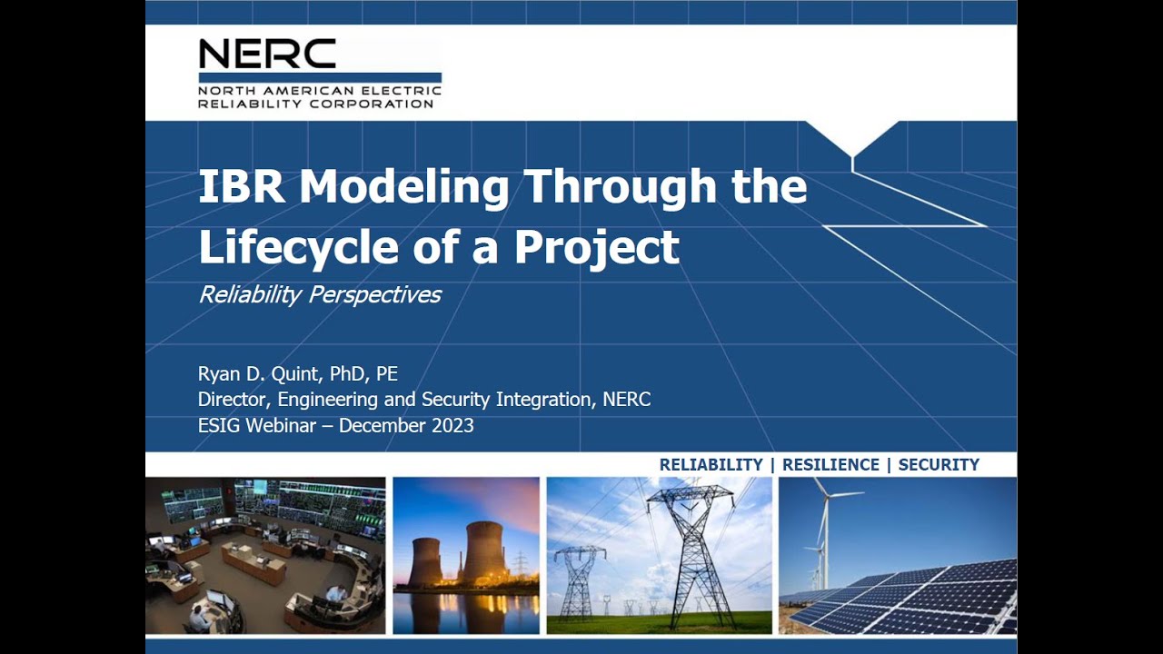IBR Modeling Through the Lifecycle of a Project: Reliability ...
