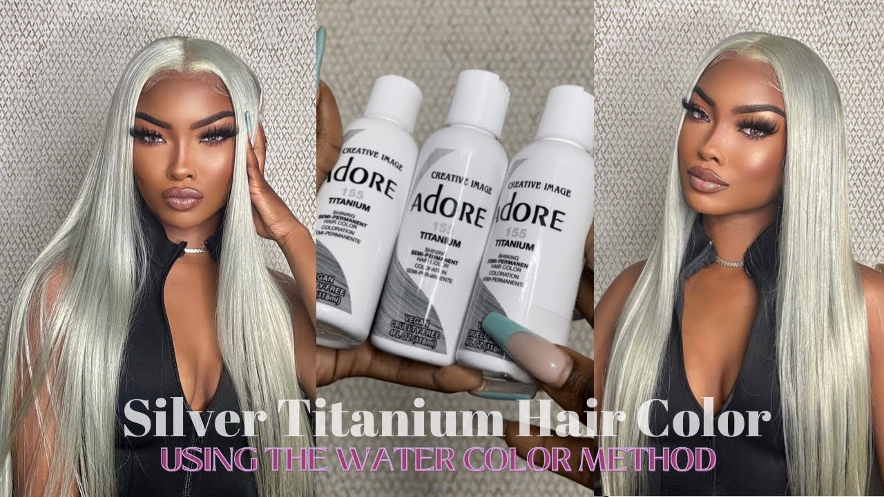 How To: Silver Titanium Hair🌪 WaterColor Method ft Unice Hair - YouTube