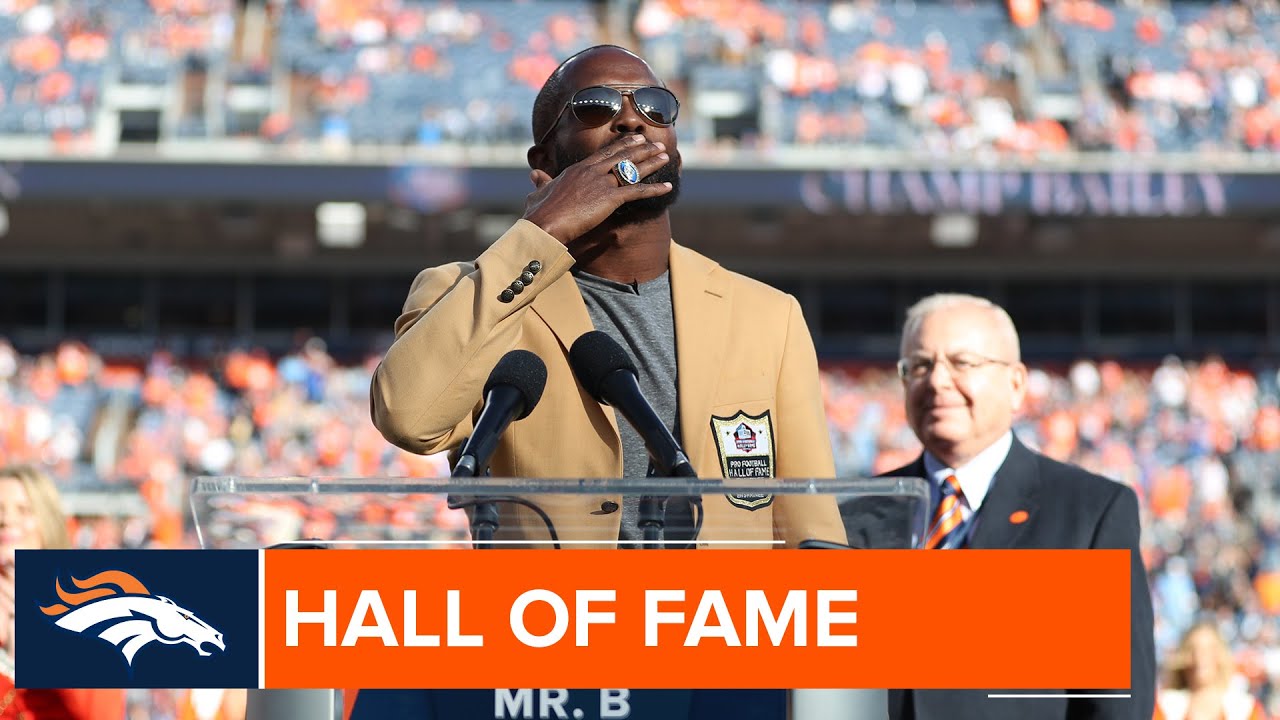 Champ Bailey, HOF Pres. & CEO David Baker celebrate Ring of Fame and ...
