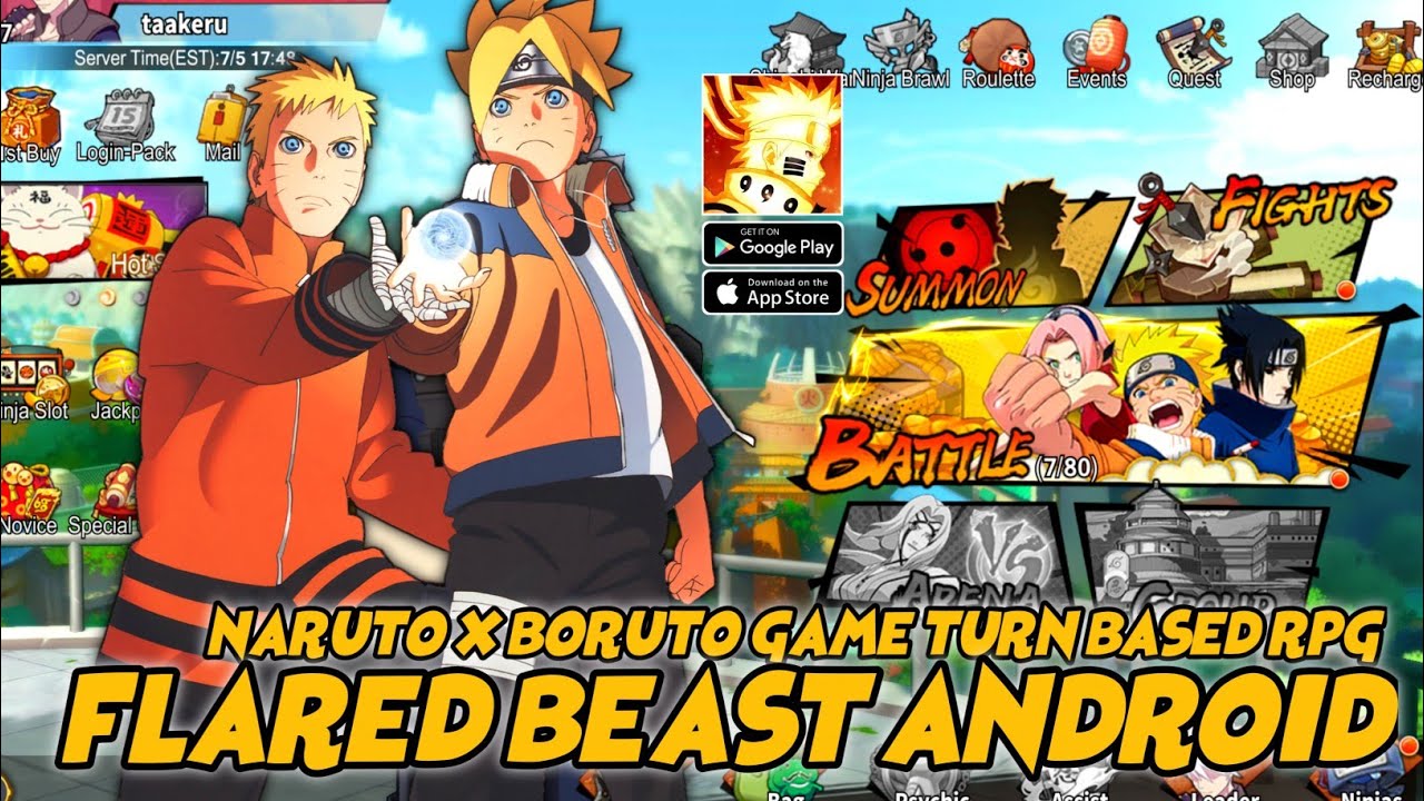 Naruto x Boruto: Flared Beast Android/iOS!! Naruto game Turn Based RPG ...