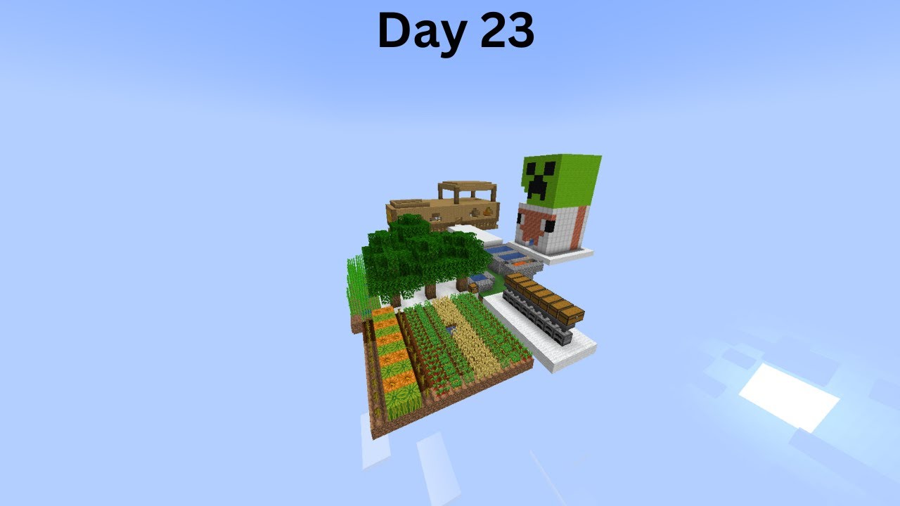 Skyblock Day 23 - House building - YouTube