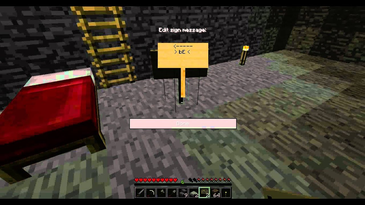 Minecraft Schild bauen - YouTube